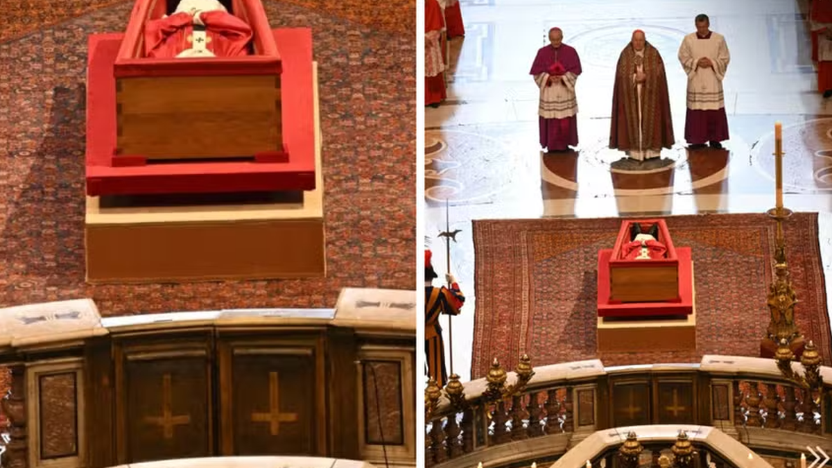 Cruzes invertidas no velório do Papa Francisco? Veja imagens e o ...